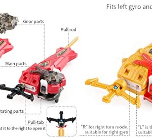 MECHGYRO Bay Burst Metal Fusion Blade Blades Set Sword Launcher LR Gyro B-145 DX Starter Venom Diabolos.Vn.Bl Bey Battling Top Toys Left and Right Launcher Grip Bay Blades 8-12 Boys' Gift Gaming Tops