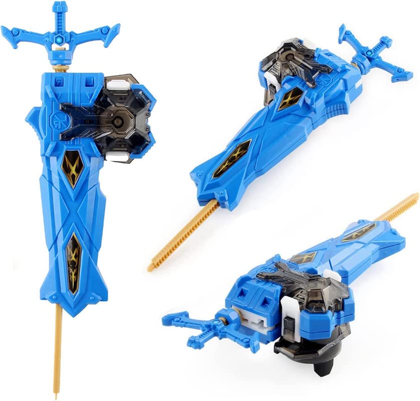 MECHGYRO Metal Fusion Blade Blade Set Bay Burst Sword Launcher LR Gyro DB B-191-2 Prominence Phoenix Tapered Metal Universe-10 Bey Battling Top Toys Left Right Launcher Grip Bay Blades 8-12 Boys' Gift