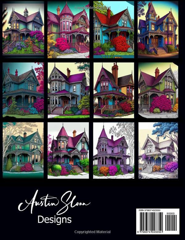 Old Fashioned Houses Coloring Book Volume 1 for Adults and Teens: 8.5 x 11 in | 50 Coloring Pages | Adult Coloring Book with Stress Relieving ... your life. Relaxation, Anxiety, Meditati