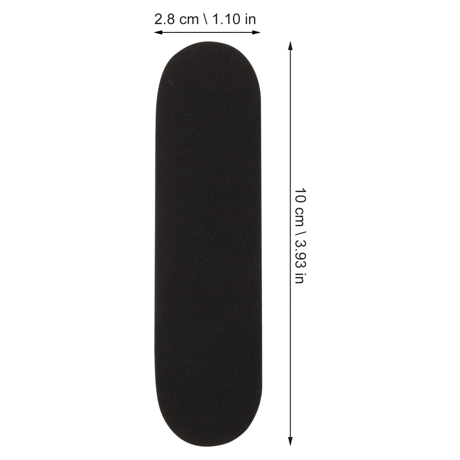 jojofuny Fingerboard Foam Grip Tape 10pcs Adhesive Backing Non Slip Foam Grip Tape for Fingerboards Finger Skateboards Toy Black