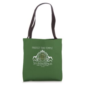 studdedspikes by djamee protect this temple tote bag