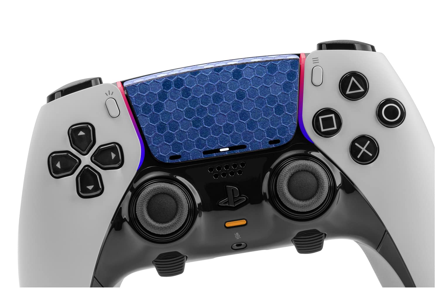 Skin Compatible with Dualsense Edge - TouchProtect Cover to Protect, Add Style, & Enhance your PS5 Dualsense controller's Trackpad with texture! (Hex - Blue)