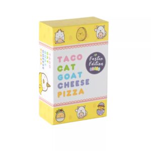 taco cat goat cheese pizza - easter edition! fun seasonal version of our hit game! ages 8+, 10-15 minutes to play, 2-8 players