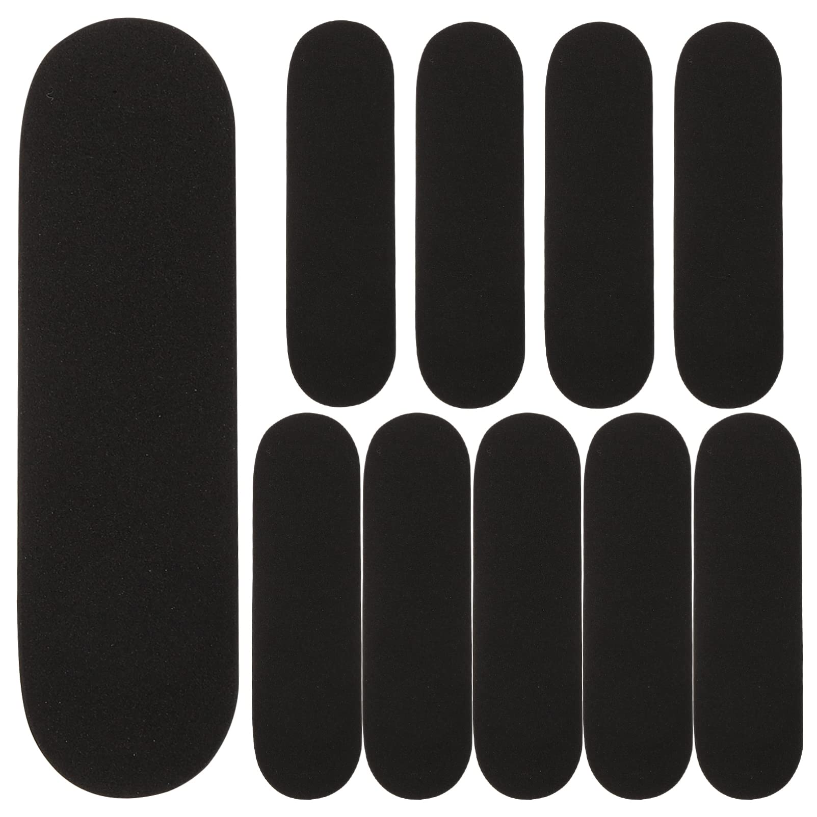 jojofuny Fingerboard Foam Grip Tape 10pcs Adhesive Backing Non Slip Foam Grip Tape for Fingerboards Finger Skateboards Toy Black