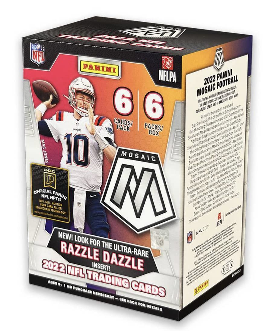 2022 Panini NFL Mosaic Football Trading Card Blaster Box - 36 Football Cards per Box