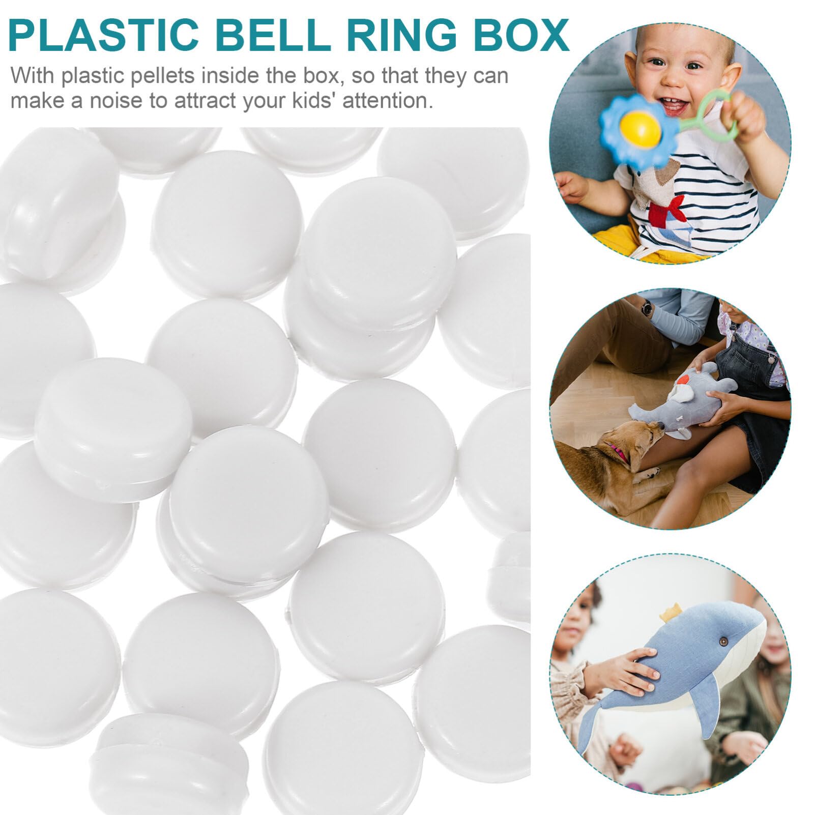 Figetsss Toys 200 pcs DIY Doll Built-in Pet Ring Makers Squeaker for Creative Re Toy Fix Insert Cm Flat Toys Bell Rattle Accessories Plastic Plush Maker Noise Pets Toys