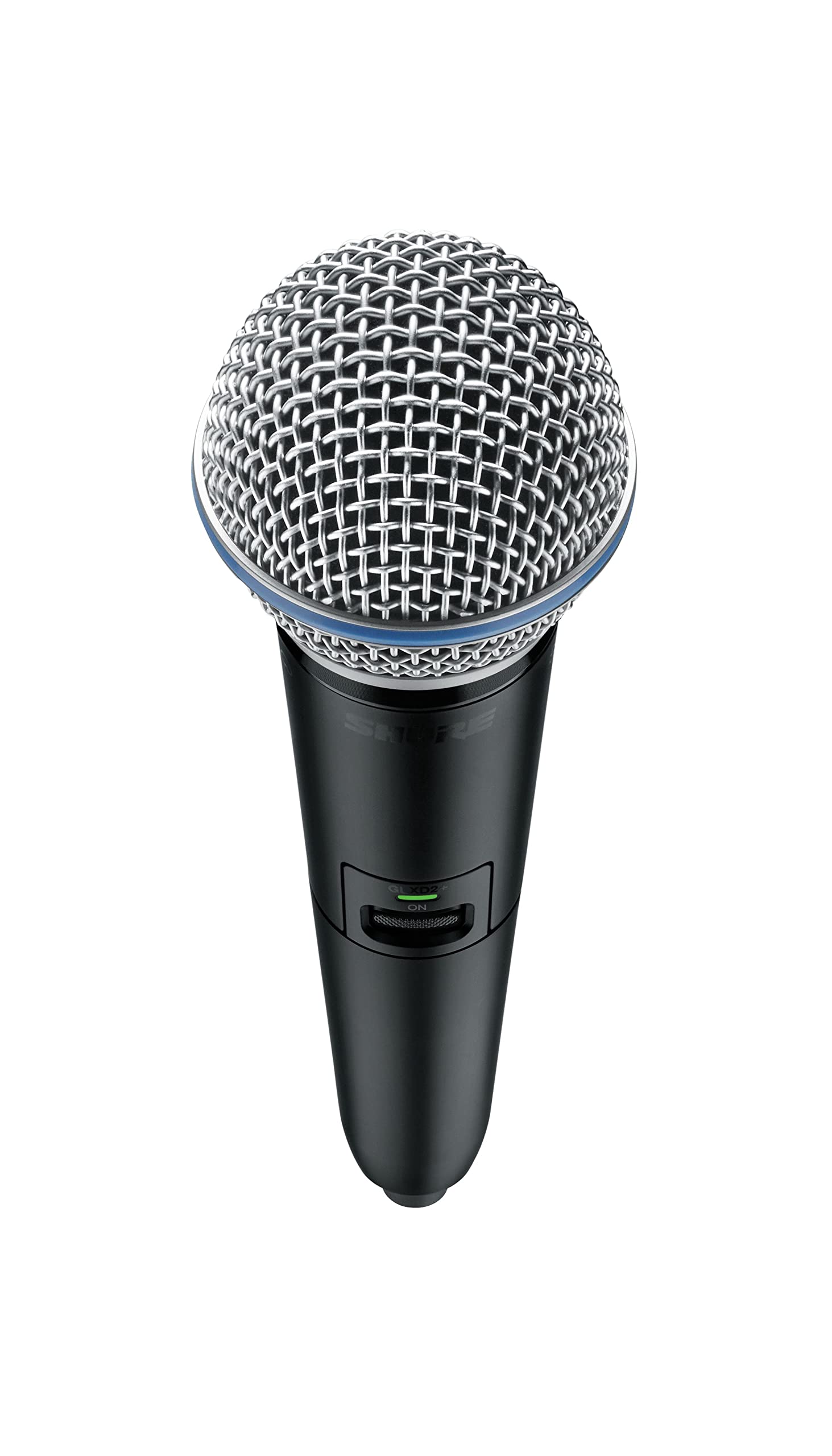 Shure GLXD2+/B58 Handheld Wireless Transmitter with BETA 58A Vocal Mic Capsule and SB904 Battery (12-Hour Life) - for use with GLX-D+ Dual Band Wireless Microphone Systems (Receiver Sold Separately)