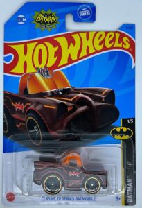 hot wheels - classic tv series batmobile - red - batman 1/5-3/250 - mint/nrmint ships bubble wrapped in a box