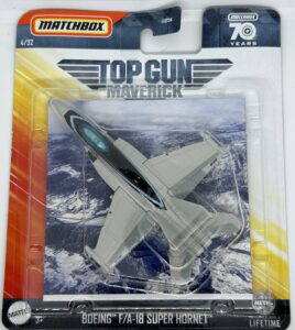 matchbox 2023 - sky busters - boeing f/a-18 super hornet 4/32 - top gun maverick - matchbox 70 years - ships bubble wrapped in a box.