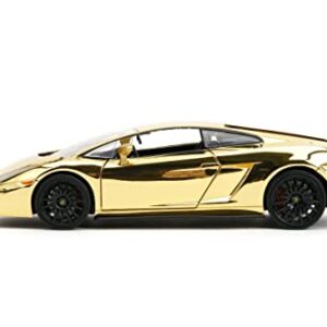 Fast & Furious 1:24 Lamborghini Gallardo Gold Chrome Die-Cast Car, Toys for Kids and Adults