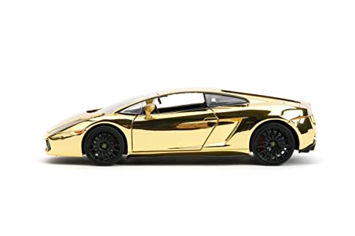 Fast & Furious 1:24 Lamborghini Gallardo Gold Chrome Die-Cast Car, Toys for Kids and Adults