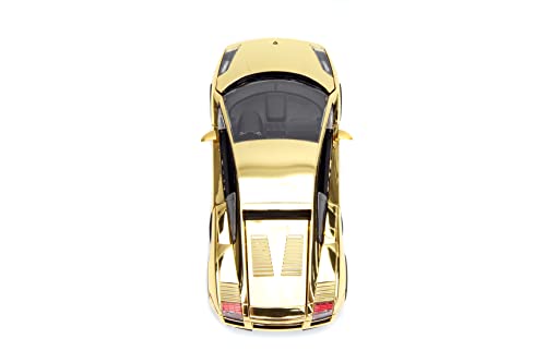 Fast & Furious 1:24 Lamborghini Gallardo Gold Chrome Die-Cast Car, Toys for Kids and Adults