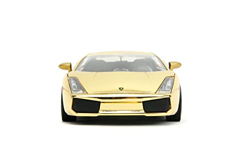 Fast & Furious 1:24 Lamborghini Gallardo Gold Chrome Die-Cast Car, Toys for Kids and Adults