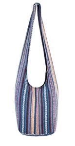 delrosaria bohemian hippie crossbody bag hobo sling bag cotton messenger shoulder bags