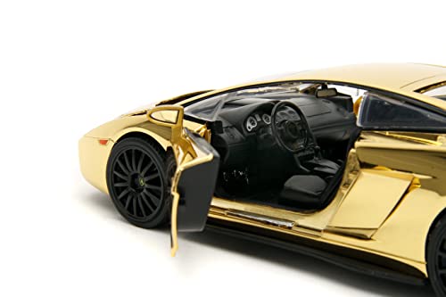 Fast & Furious 1:24 Lamborghini Gallardo Gold Chrome Die-Cast Car, Toys for Kids and Adults