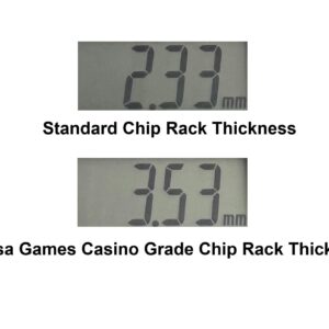 Versa Games 10 Clear Acrylic Poker Chip Trays - Casino Grade - 30% Thicker Than Standard Chip Trays - for Standard Size Poker Chips & Clay Poker Chips - 10 Poker Chip Racks - Each Holds 100 Chips