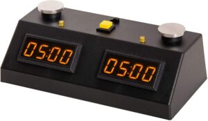 zmf-ii digital professional chess clock - black/yellow