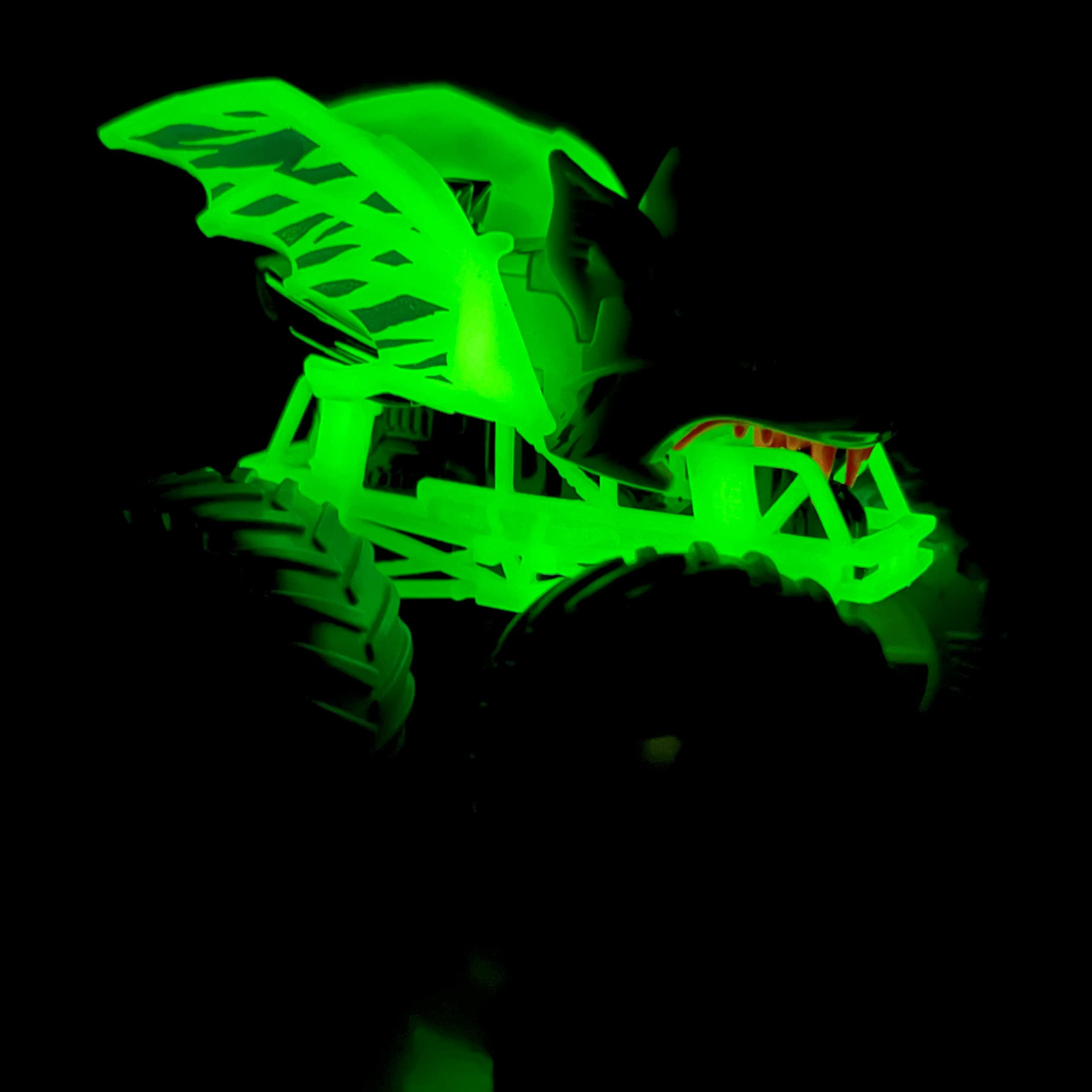 Hot Wheels 2023 Monster Trucks 1:64 Scale Diecast Glow in The Dark Battitude