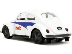 punch buggy 1:32 scale 1959 volkswagen beetle die-cast car with mini gloves accessory (white), toys for kids and adults