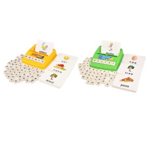 bohs spanish and english literacy wiz game - preschool language learning educational toys