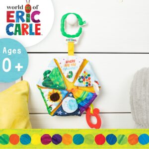 KIDS PREFERRED World of Eric Carle The Very Hungry Caterpillar Sunshine On The Go Activity Toy with Peek A Boo Flaps, Apple Tether, and On The Go Clip for Baby and Toddler Boys and Girls