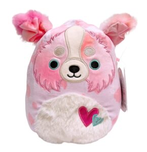 squishmallows kellytoy valentine squad plush toy (8" magnis the australian shepard dog)