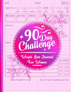 weight loss journal for women: cute food and fitness planner for women | funny motivational daily food calorie counter workout and exercise log book ... you 12 week meal and activity fitness tracker