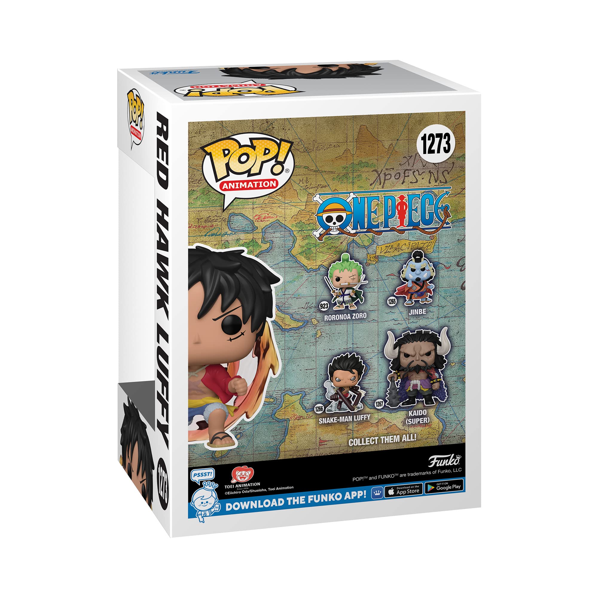 Funko Pop! Animation: One Piece - Red Hawk Luffy - Glow in The Dark - Chase - Amazon Exclusive - Collectable Vinyl Figure - Gift Idea - Official Merchandise - Toys for Kids & Adults - Anime Fans