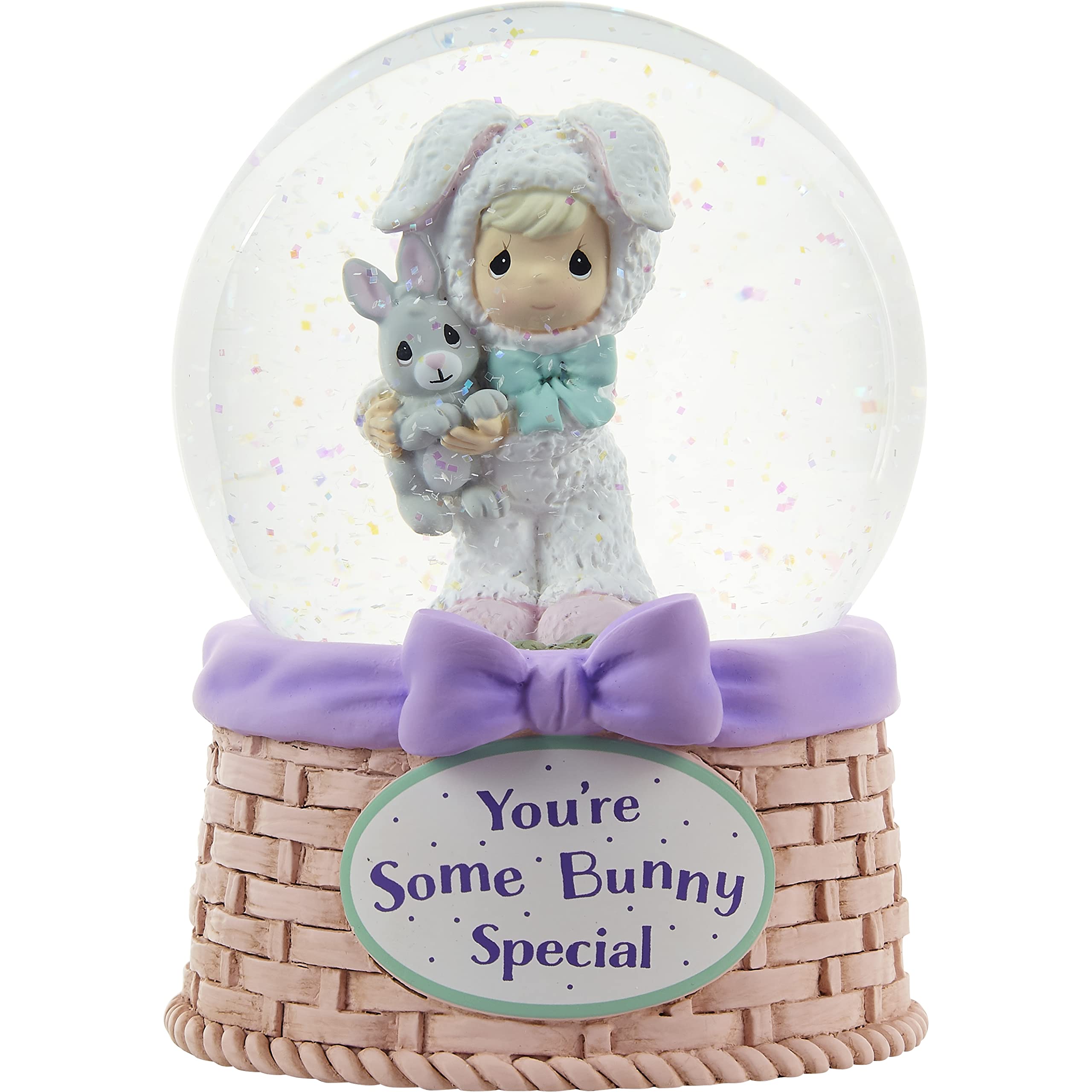 Precious Moments Easter Musical Snow Globe | You’re Some Bunny Special Resin/Glass Musical Snow Globe | Easter Home Decor & Gifts