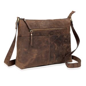 Vintage Leather Women's Crossbody bags Medium Size Sling Women Purse, Shoulder bags & Handbags