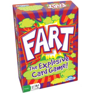 fart - the explosive card game - easy to learn fast flatulent fun, kids family & friends party game, funny fast acting, toilet humor, outset media, ages 8+, 3+ players