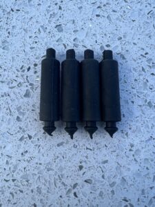 lot of (4) ertl 1/16 scale mufflers compatible with john deere 3010 & 3020 toy tractors