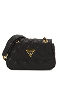 guess giully mini convertible crossbody flap, black