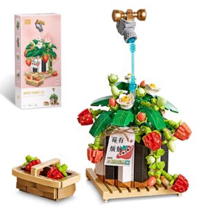 qlt mini bricks flowers bonsai building blocks 703 pcs, botanical collection for ages 8-12 yrs old girl for gift, diy unique decoration home, (not compatible with lego set)