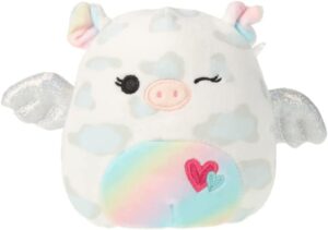 squishmallows 4.5" valentines charaka the pig with wings and heart