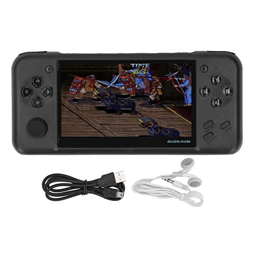 VINGVO Handheld Game Console, 1500mAh Color Screen 4.3inch HD Portable Game Console for Kids for Travel (Black)