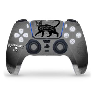 head case designs officially licensed alchemy gothic black cat spirit board gothic vinyl faceplate sticker gaming skin decal cover compatible with sony playstation 5 ps5 dualsense controller