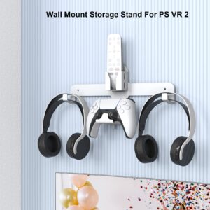 Wall Mount for PSVR2 Wall Storage Bracket for VR Multifunctional Wall Mount Can Store Handle Headset Remote Control Suitable for Travel and Home Storage