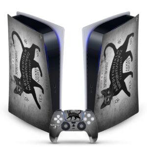 head case designs officially licensed alchemy gothic black cat spirit board gothic vinyl faceplate gaming skin decal compatible with sony playstation 5 ps5 digital console and dualsense controller