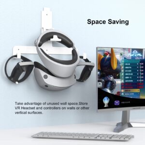 Wall Mount for PSVR2 Wall Storage Bracket for VR Multifunctional Wall Mount Can Store Handle Headset Remote Control Suitable for Travel and Home Storage