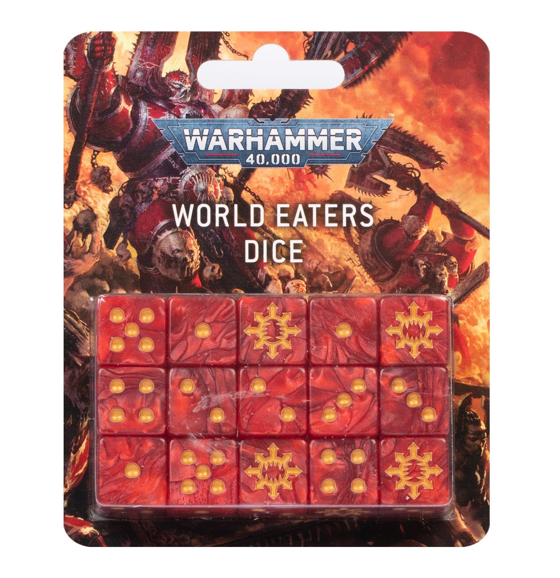 Games Workshop Warhammer 40K: World Eaters Dice (15)