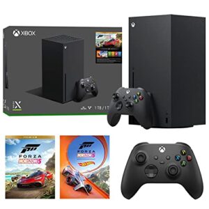 microsoft xbox series x 1tb ssd forza horizon 5 bundle with extra wireless controller - carbon black