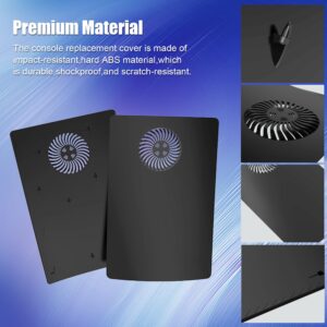 Heiko Premium ABS Replacement Shell for PS5 Digital Version, Upgrade Your Console with This Heiko Replacement Shell Featuring Cooling Vents and a Sleek Design(Black)