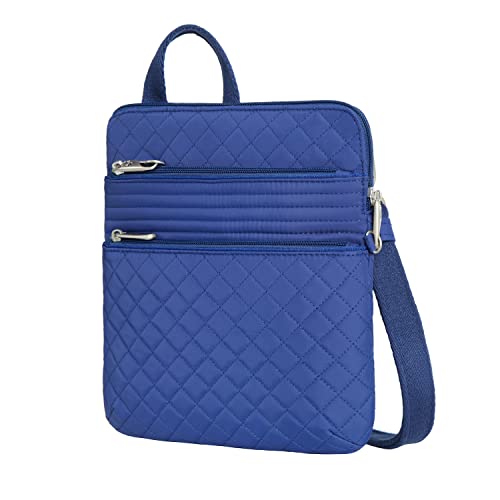 Travelon Anti-Theft Boho Slim Crossbody, Lush Blue Solid