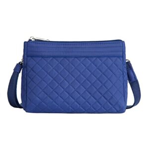 travelon anti-theft boho clutch crossbody, lush blue solid