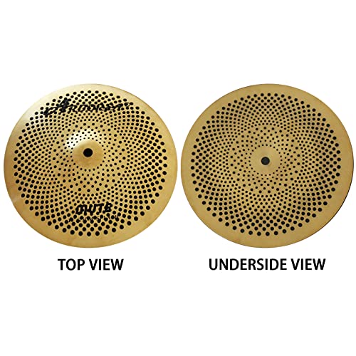 Low Volume Cymbal Pack 14'Hi-hat+16"Crash+18'Crash+20"Ride 5 Pieces Silver and Golden 10" Splash Cymbal