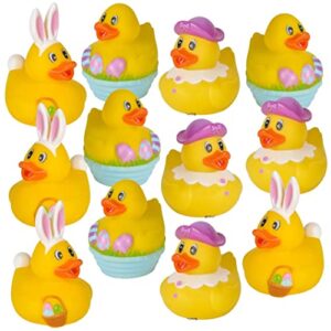 easter rubber ducks toys 12 easter bunny rubber ducky (2 inch) easter gift (easter bunny)