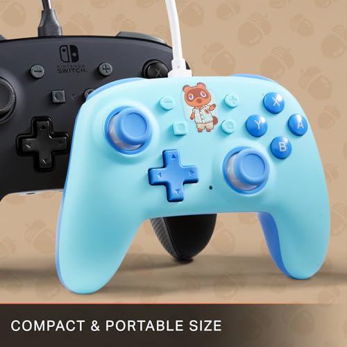 PowerA Nano Wired Controller for Nintendo Switch - Animal Crossing, Comfortable Ergonomics, Officially Licensed