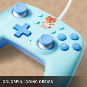 PowerA Nano Wired Controller for Nintendo Switch - Animal Crossing, Comfortable Ergonomics, Officially Licensed