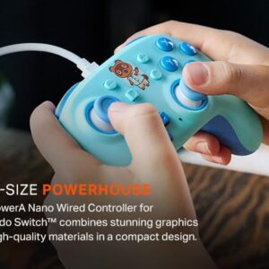 PowerA Nano Wired Controller for Nintendo Switch - Animal Crossing, Comfortable Ergonomics, Officially Licensed